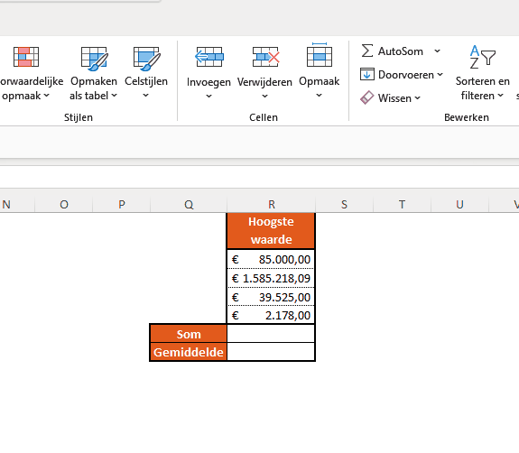 Exceltips formules - Ter Zake Excel
